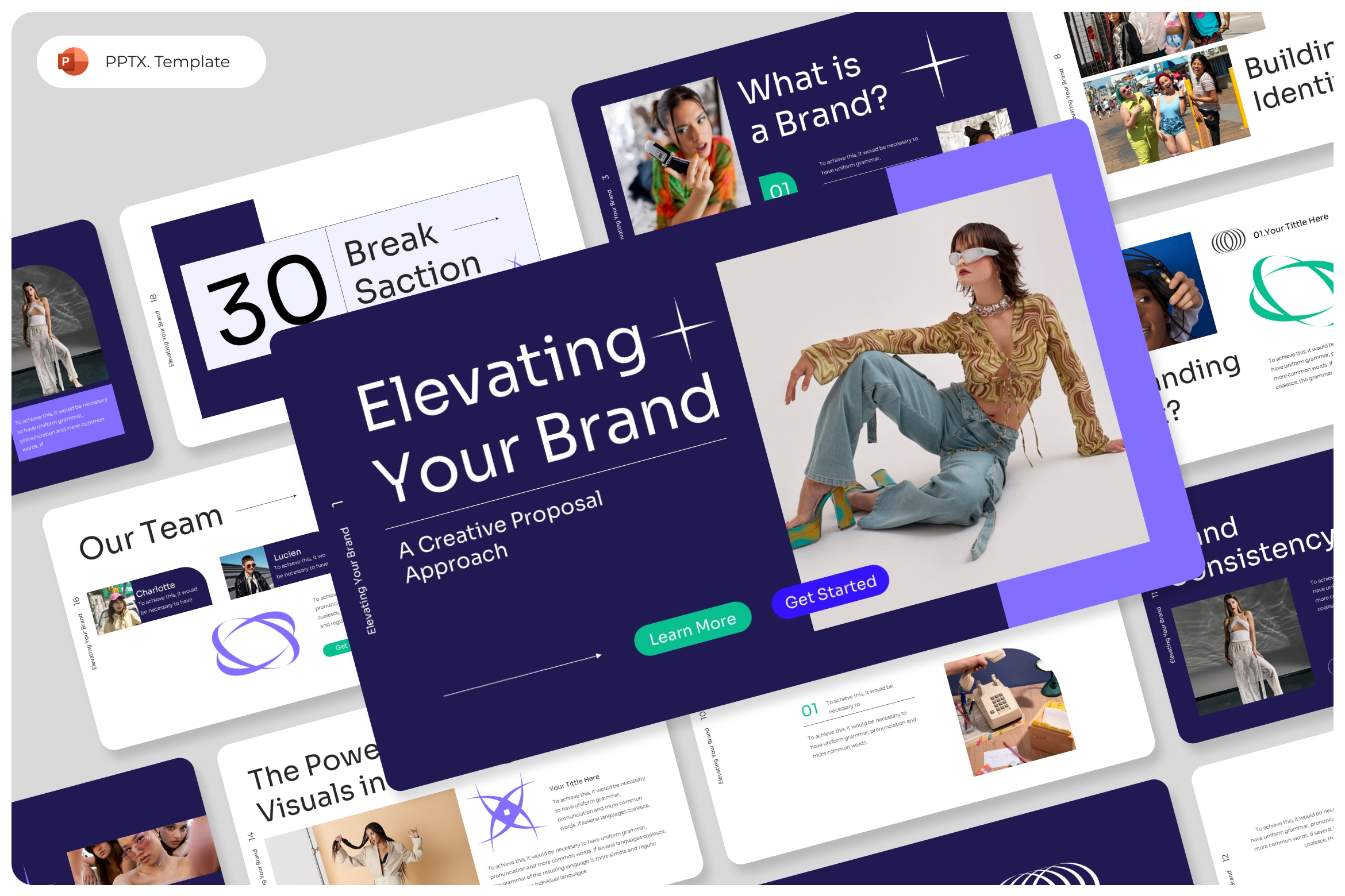 Elevating Your Brand Powerpoint Template