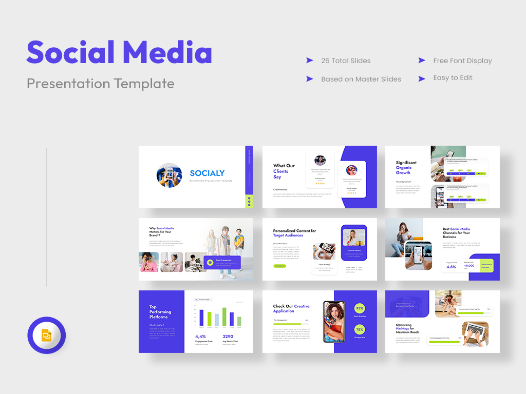 social media google slides template | maatix