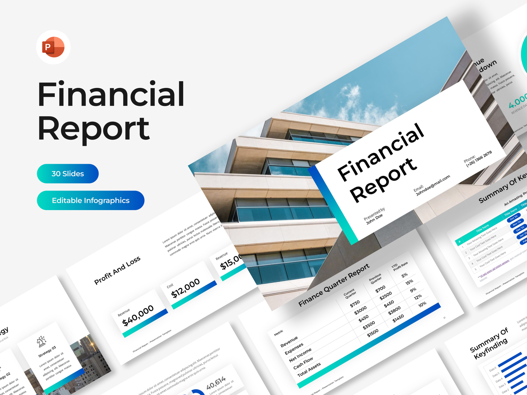 financial PowerPoint presentation template Report PPT