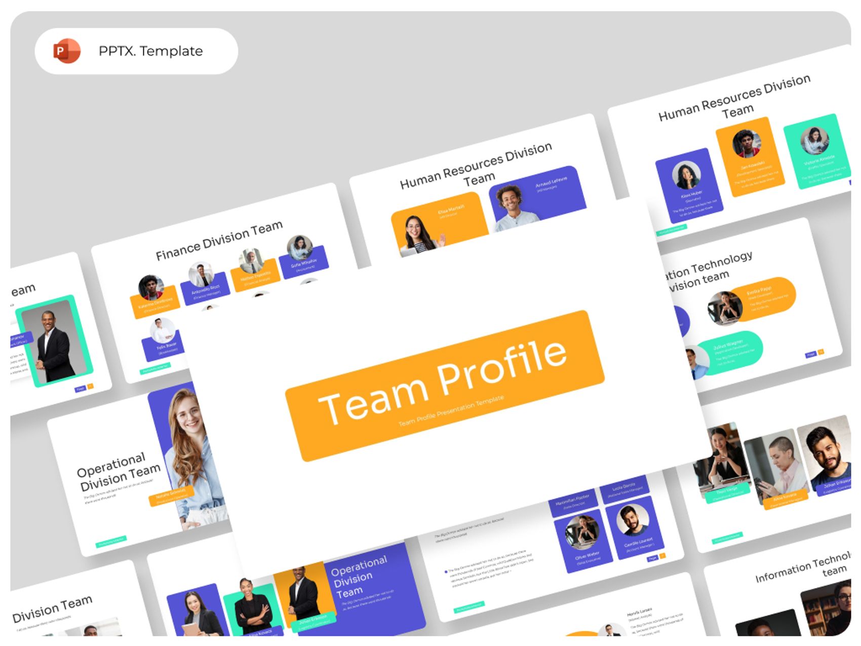 team profile PowerPoint template | Maatix