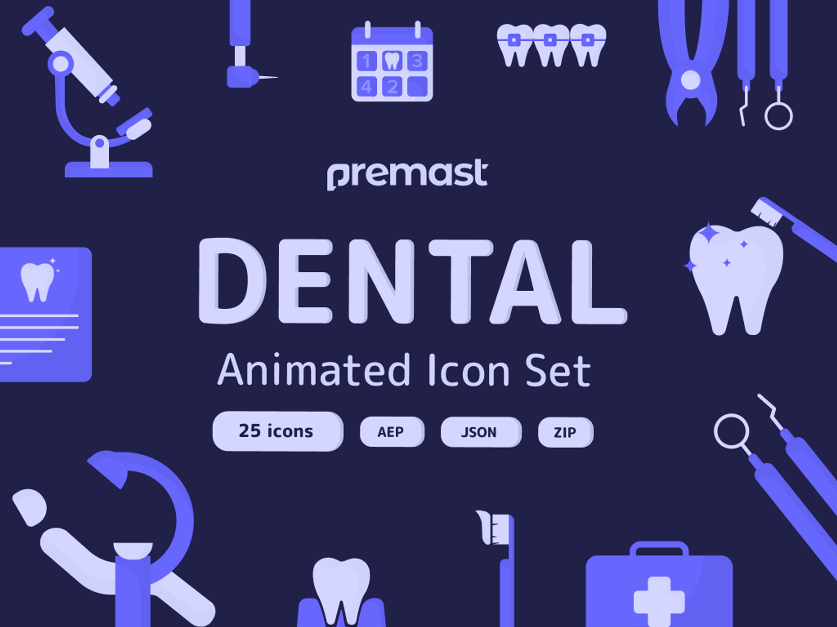 Animated Dental Icon Set | Maatix