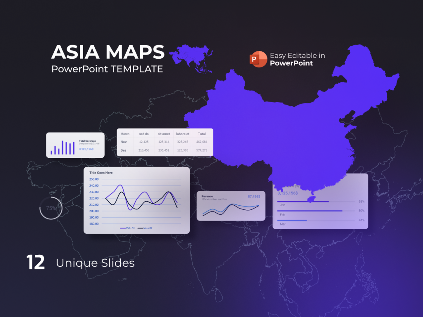 Asia map ppt - Presentation Template | Maatix