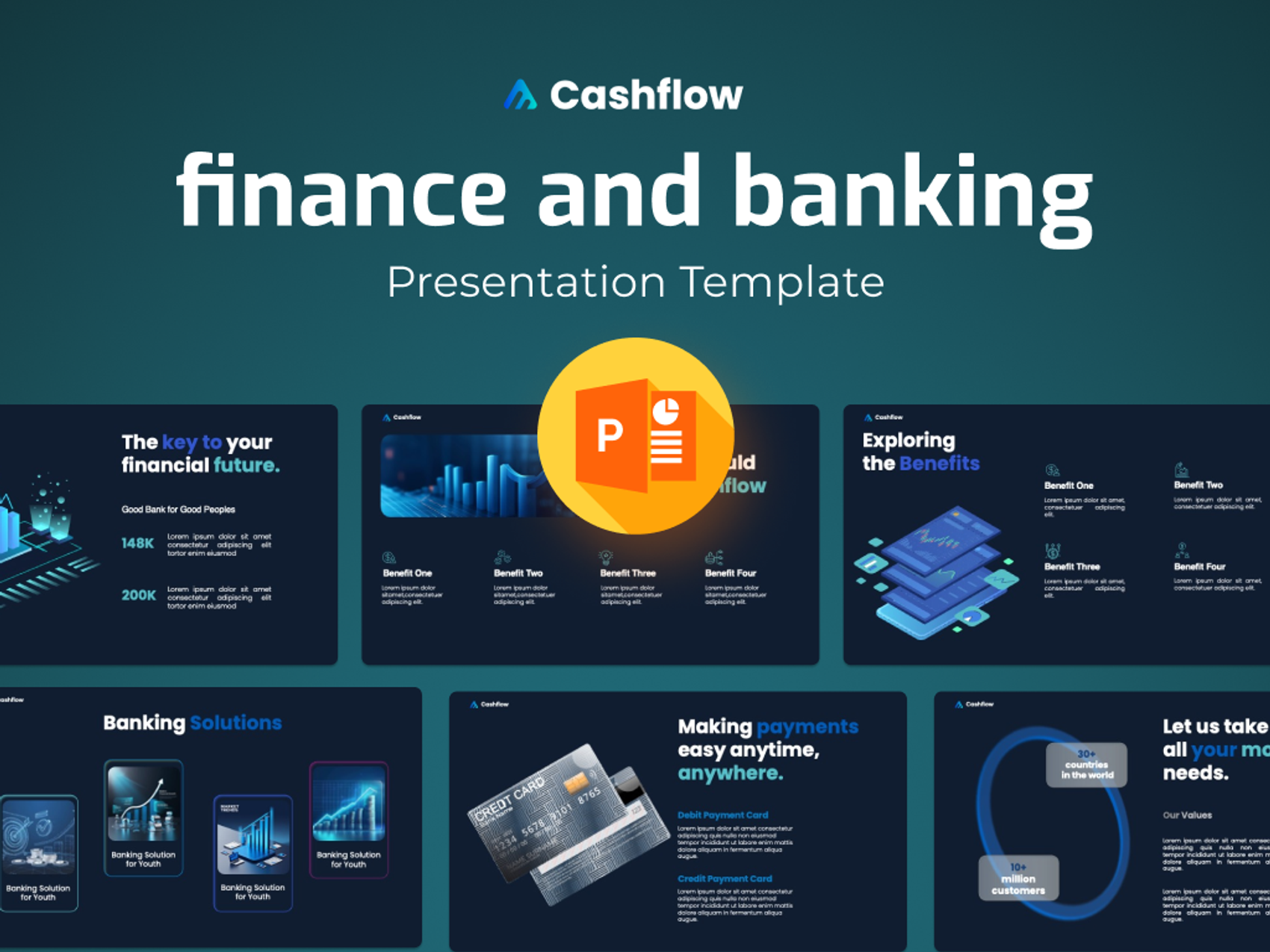 Modern Financial Presentation Charts PowerPoint Template