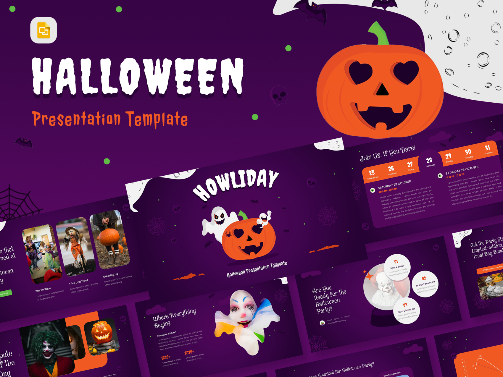 Howliday - Halloween google slide template
