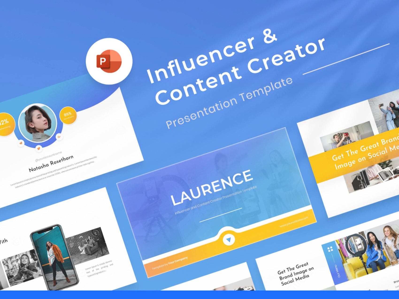 Laurence - influencer PowerPoint template | Maatix